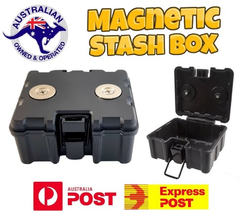 MAGNET STASH MAGNETIC SAFE BOX CAR CARAVAN KEY GPS STORAGE COMPARTMENT ...