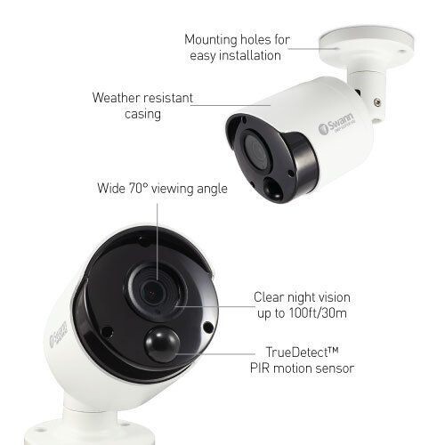 Swann PRO-5MPMSB 5MP Super HD Thermal PIR IR Security CCTV Camera For ...