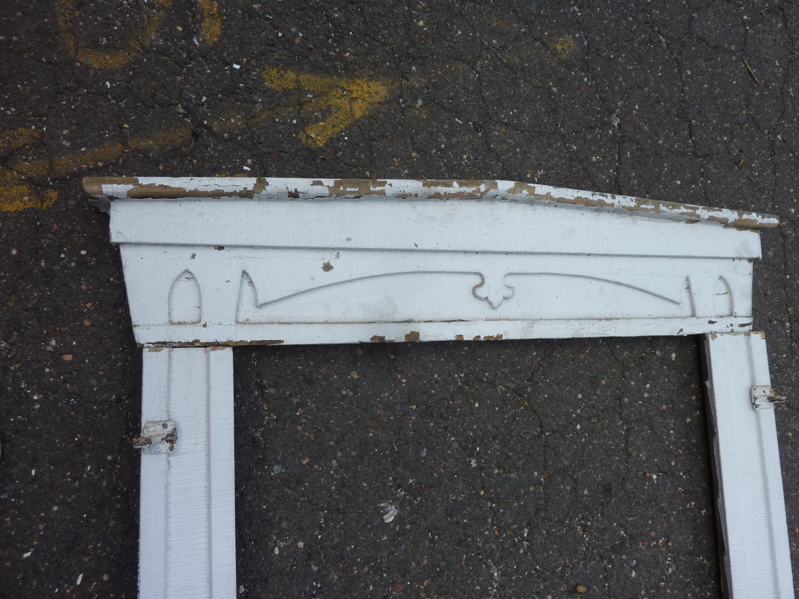 c1880 WINDOW pediment VICTORIAN gingerbread header & surround molding ...