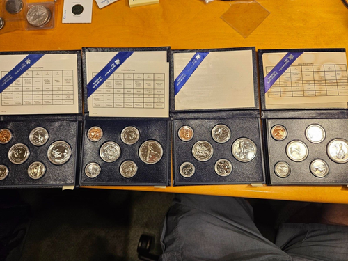 1981,1982,11983,984 Canada Specimen 6 Coin Sets Royal Canadian Mint Set ...