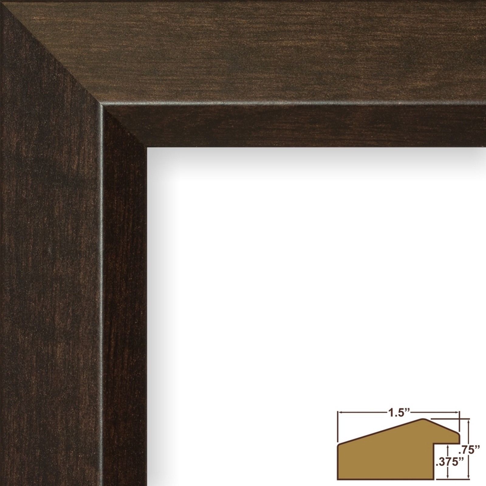 Craig Frames Balla, 1.5" Modern Brazilian Walnut Brown Picture Frame | eBay