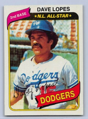 1980 DAVE LOPES - Topps "N.L. ALL STAR" Baseball Card #560- LOS ANGELES ...