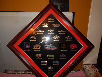 wwe 20 years of wrestlemania commemorative framed pin set | eBay