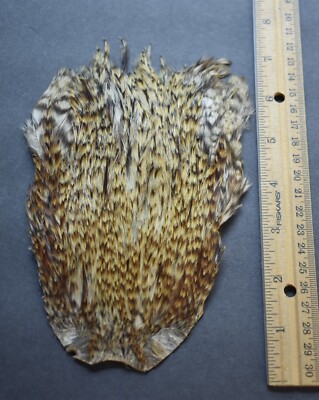 Lot 382, Natural Colored India Rooster Streamer Neck Cape Feathers Fly ...