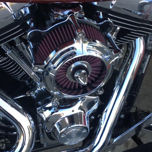 Chrome Air Cleaner Intake Filter Kit For Harley Sportster Iron XL 1200 ...