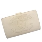 Chanel Wallet Purse Long Wallet COCO White Woman Authentic Used R910 | eBay