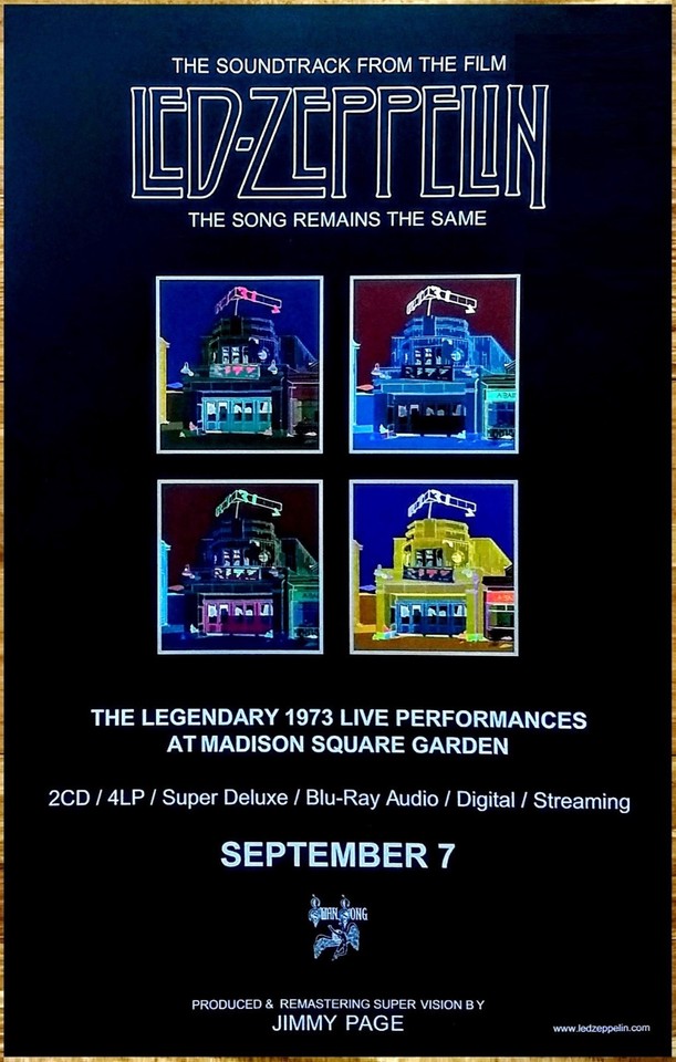 LED ZEPPELIN The Song Remains The Same Live At MSG Ltd Ed RARE Litho ...