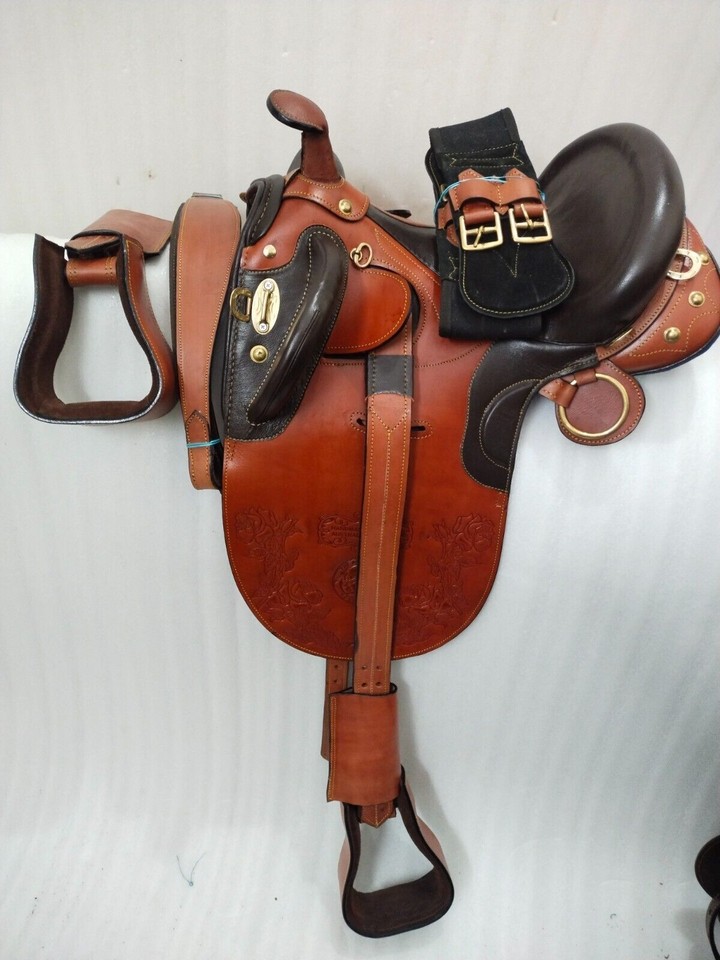 Australian Stock Horse Tack Leather Saddle With Horn & Full Accessories ...