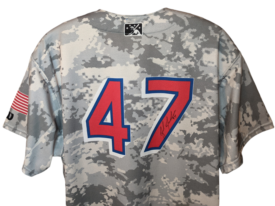 Rare ROUND ROCK EXPRESS Signed Game Jersey 2012 Military Night Sz. 50 ...