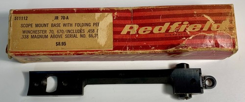 Vintage Redfield 70, 670 Piece Scope Mount Base 511112 w/FOLDING PEEP ...