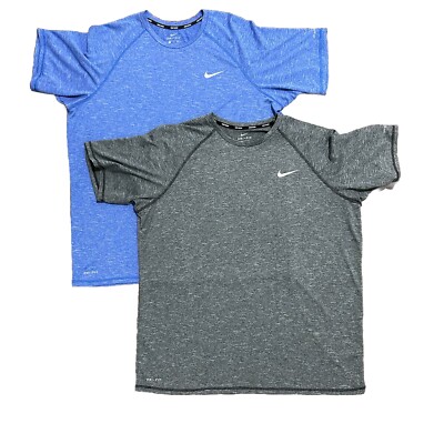 Nike Swim Dri-Fit Hydroguard Shirt Mens XXL Rash Guard Blue & Gray Lot ...