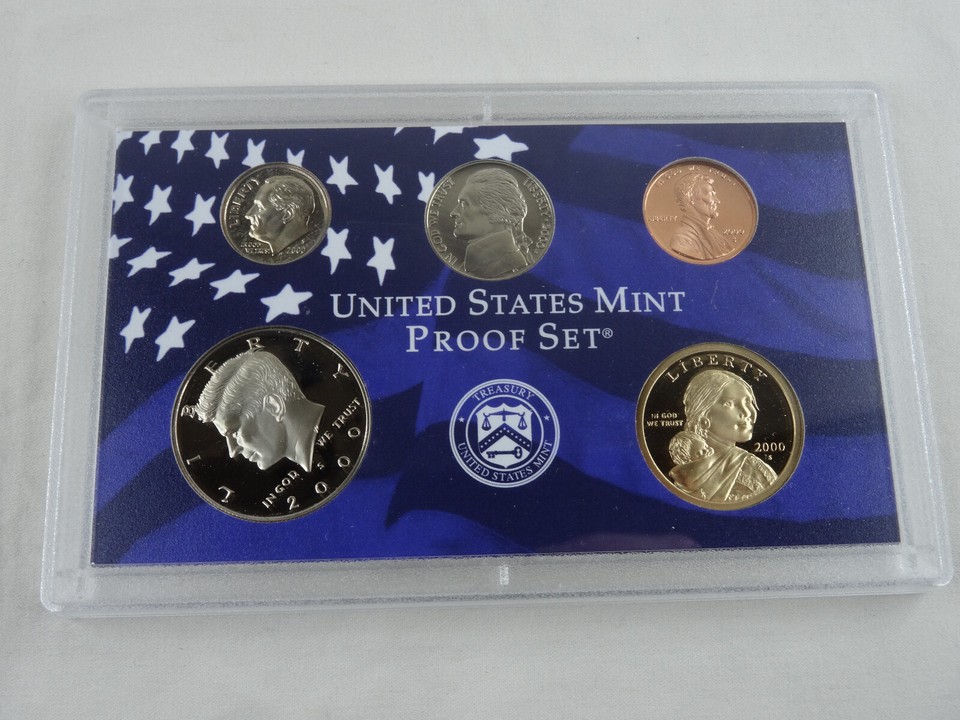 2000-S US Mint Proof Set 10 Coin Set OGP Original Government Packaging ...