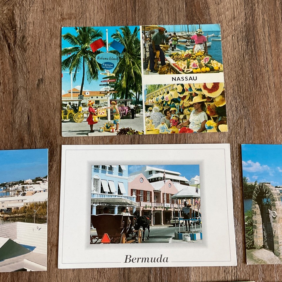 VTG Postcard Lot Caribbean Island Bermuda Nassau Bahama Cruise Monte ...