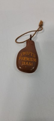 Vintage 1930's Swift's Premium Ham Advertising Composite Charm or Fob ...