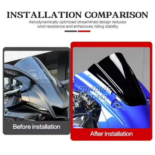Motorcycle windshield deflector guide plate For Yamaha YZF-R1 YZF-R1M ...