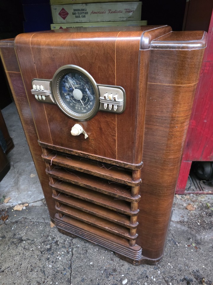 Zenith Art-Deco Console Tube Radio 10s464 ☆All Original Untouched ☆ | eBay