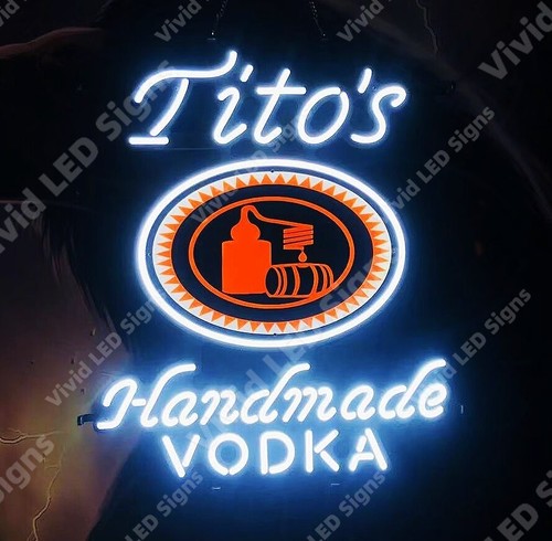 Tito's Handmade Vodka Austin Beer Vivid LED Neon Sign Light Lamp With Dimmer | eBay
