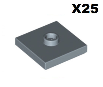 Lego ® Lot 25 Plaque 2x2 avec 1 Tenon Plate w 1 Stud Sand Blue 87580 ...