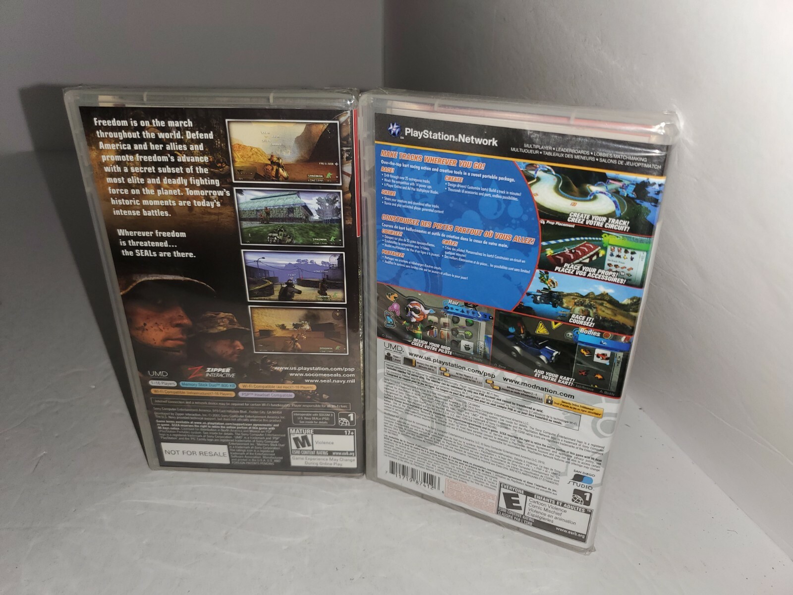 2 Neuf Scellé Jeux Modnation Racers + Socom Fireteam Bravo pour Psp ...