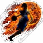 Basketball Girl Dribble Woman Basket Sport Car Bumper Vinyl Sticker ...