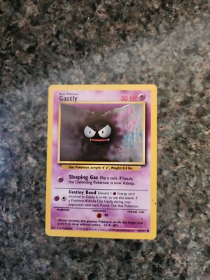 Gastly 50/102 Base Set Unlimited Common Wotc Vintage Pokemon NM Near ...