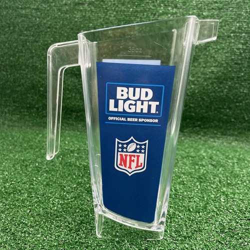 Bud Light Beer NFL Football Logo Clear Plastic Beer Pitcher 38oz | eBay