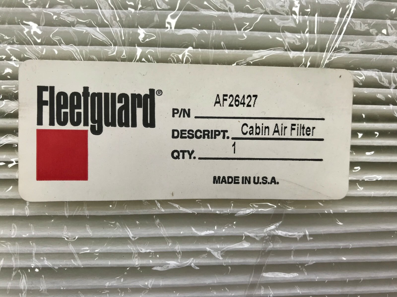 AF26427 GENUINE Fleetguard FREIGHTLINER CABIN AIR FILTER FG-AF26427 | eBay
