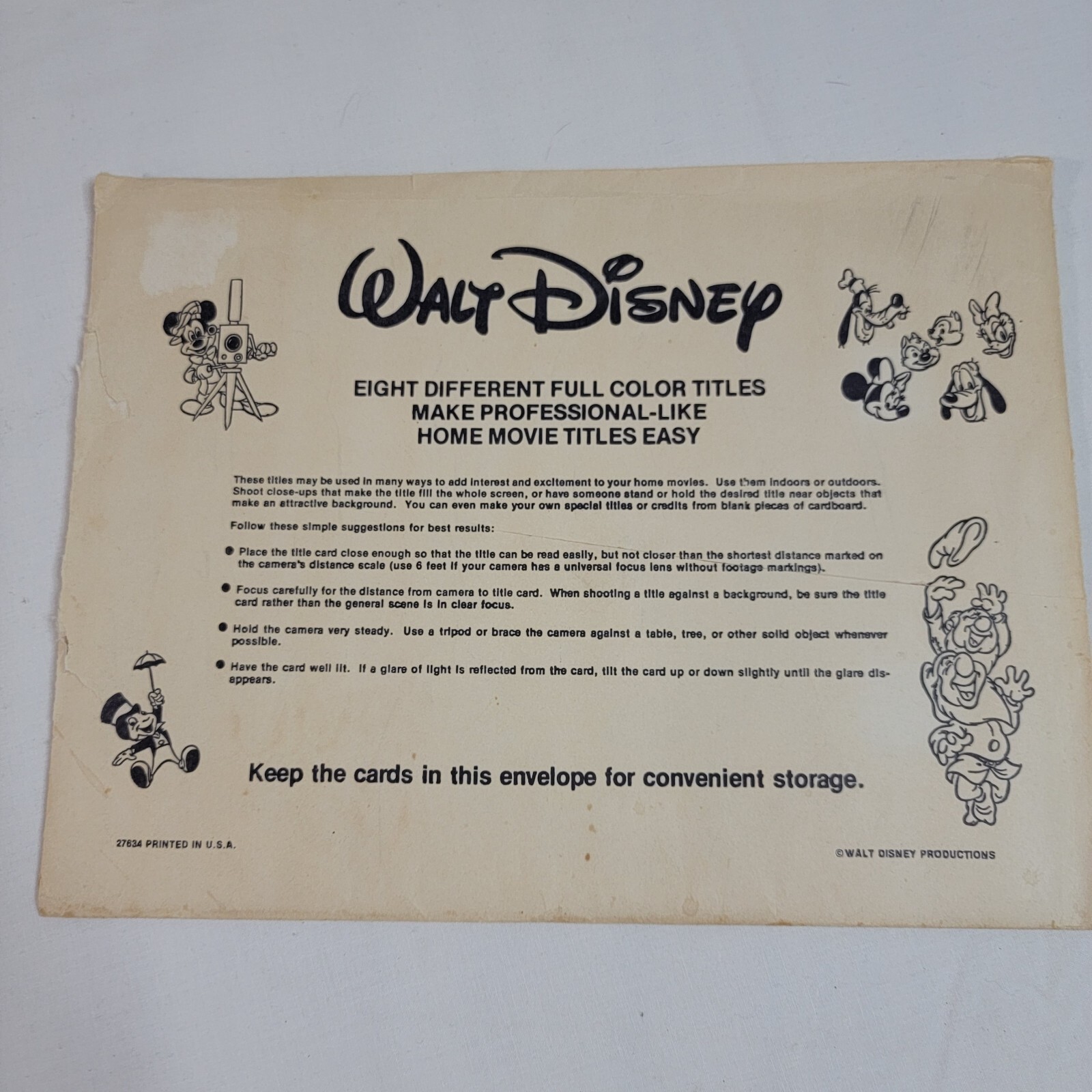 Vintage Walt Disney 8 Full Color 8mm 16mm Home Movie Character Title ...