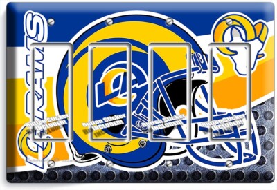 LA RAMS LOS ANGELES FOOTBALL TEAM 4 GFI LIGHT SWITCH WALL PLATE SPORT ...