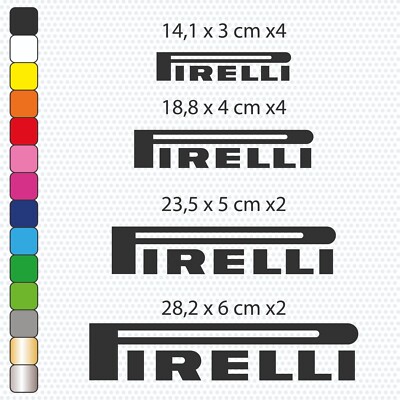 PIRELLI - 12 Stickers Vinyles Adhésifs Autocollants | eBay