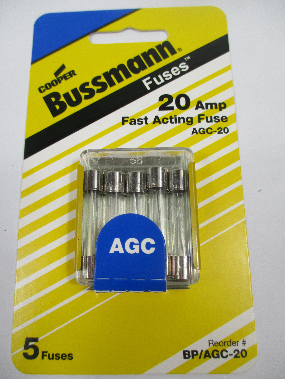 *Cooper Bussmann 20 Amp 5 Fast Acting Fuse AGC-20 | eBay