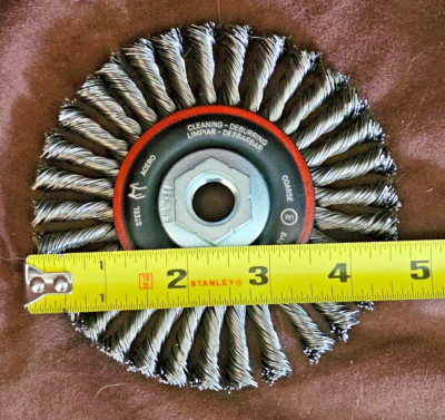 NORTON CO. 66252842299 BlueFire Pipeline Twist Knot Wire Arbor Wheel ...