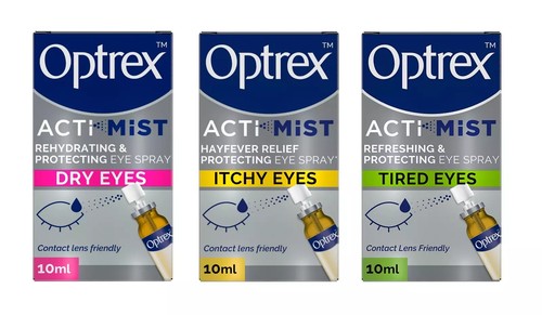 Optrex Actimist Rehdrating Protecting Dry Itchy Tired Eye Spray 10ml ...
