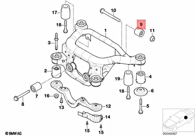 Genuine BMW OEM 33176751808 Rubber Mounting Rear for sale online | eBay