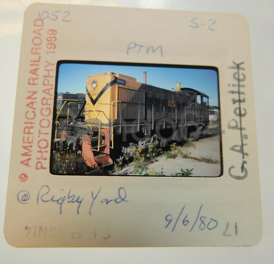 RR TRAIN Slide PTM Portland Terminal Company S-2 #1052 Rigby Yard ME ...