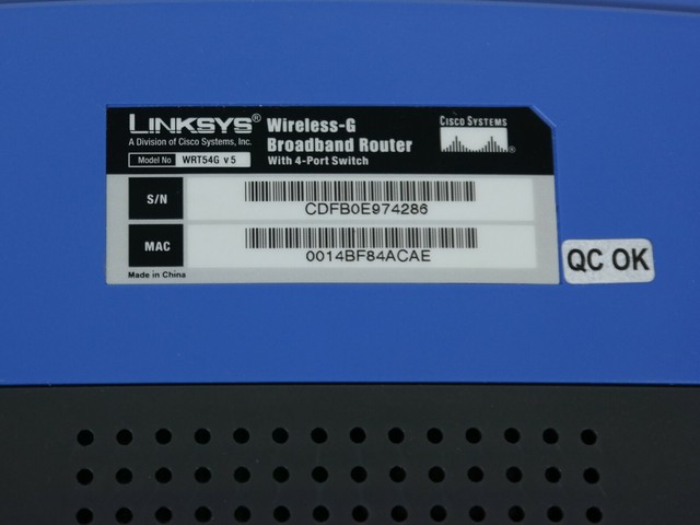 Linksys Wireless G Broadband Router 2.4ghz Model Wrt54g V5 for sale ...