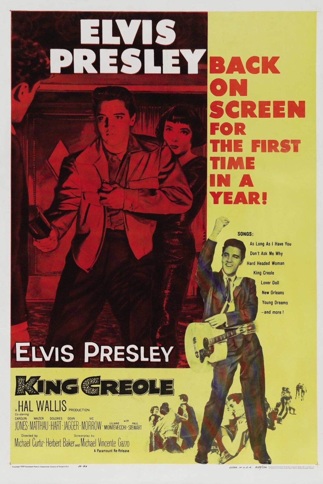 King Creole Movie Poster