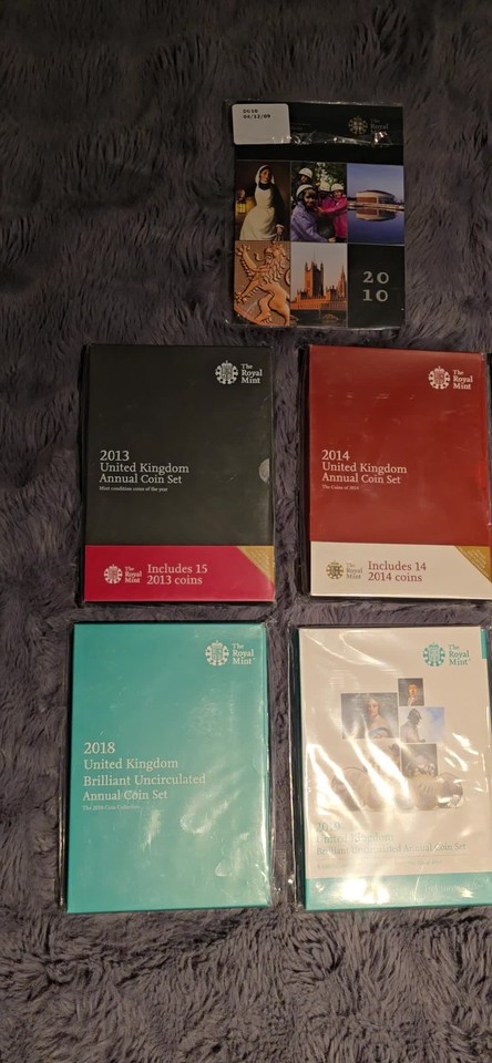 🔥 Royal Mint Annual Brilliant Uncirculated Coin Sets Years 2010-2022 ...