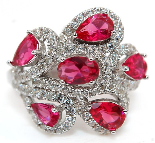 2CT Treated Ruby & Topaz 925 Sterling Silver Ring Jewelry Sz 7 MM3-2 | eBay