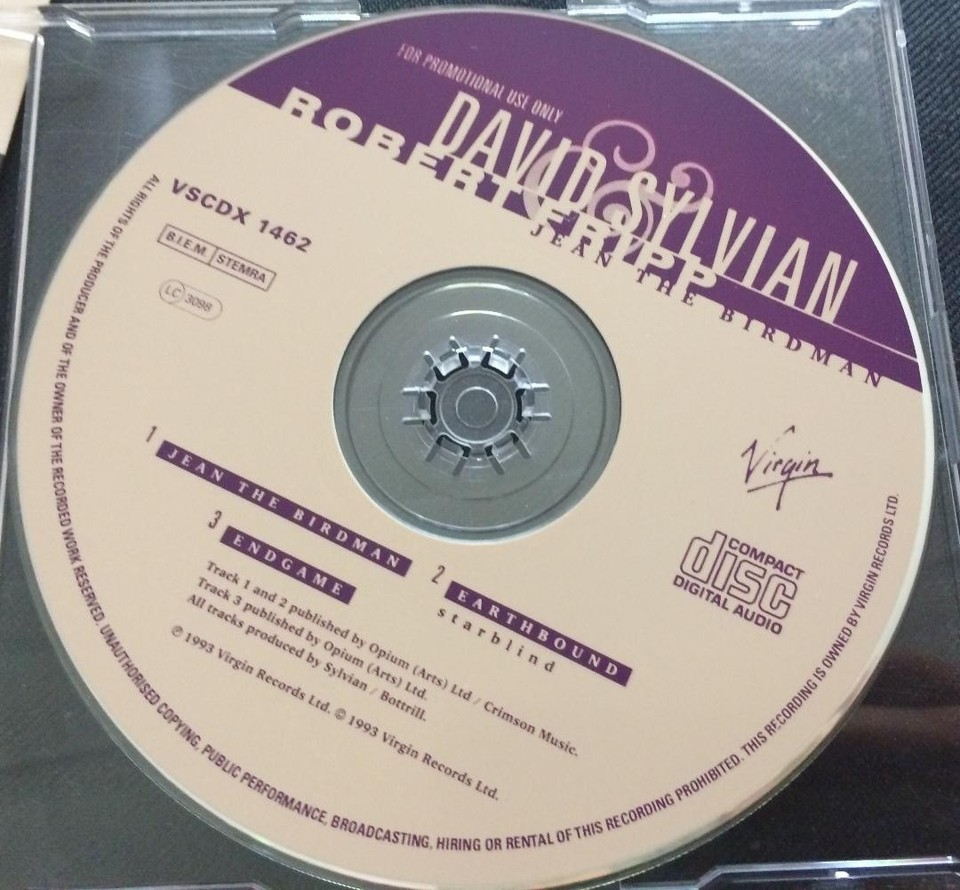 David Sylvian - Jean The Birdman (1993 UK Promo CD Single + small ...