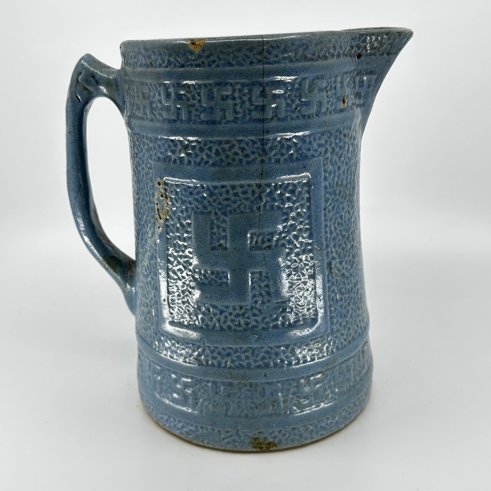 Antique 1920s Nelson McCoy Indian Swastika Salt Glazed Stoneware ...