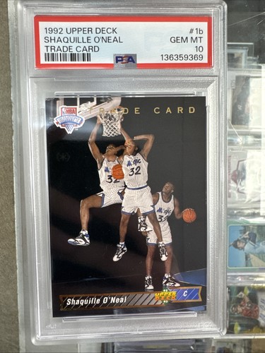 1992 Upper Deck Shaquille O'Neal #1b Trade Card PSA 10 GEM MINT | eBay