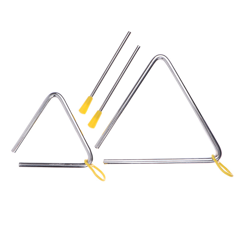 4/5/6/7/8/9/10 Inch Hand Percussion Instrument Musical Steel Triangle ...