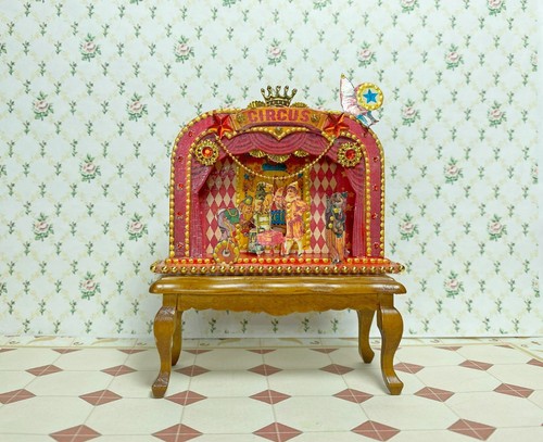 Puppet Circus Doll Theater Dollhouse miniature Scale 1:12 Handmade ...