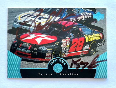 Kenny Irwin & Rusty Wallace NASCAR 1999 Upper Deck #49 Autographed ...