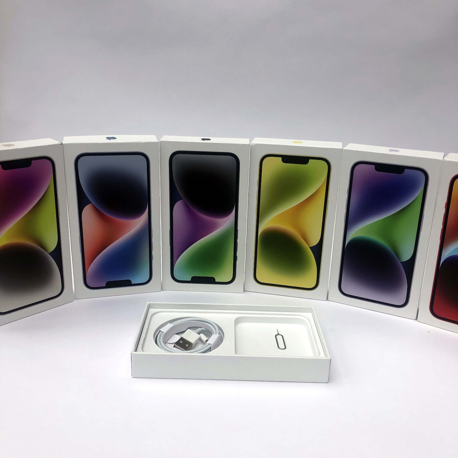 Original Apple iPhone 14 empty box with USB Cable and sim key | eBay UK