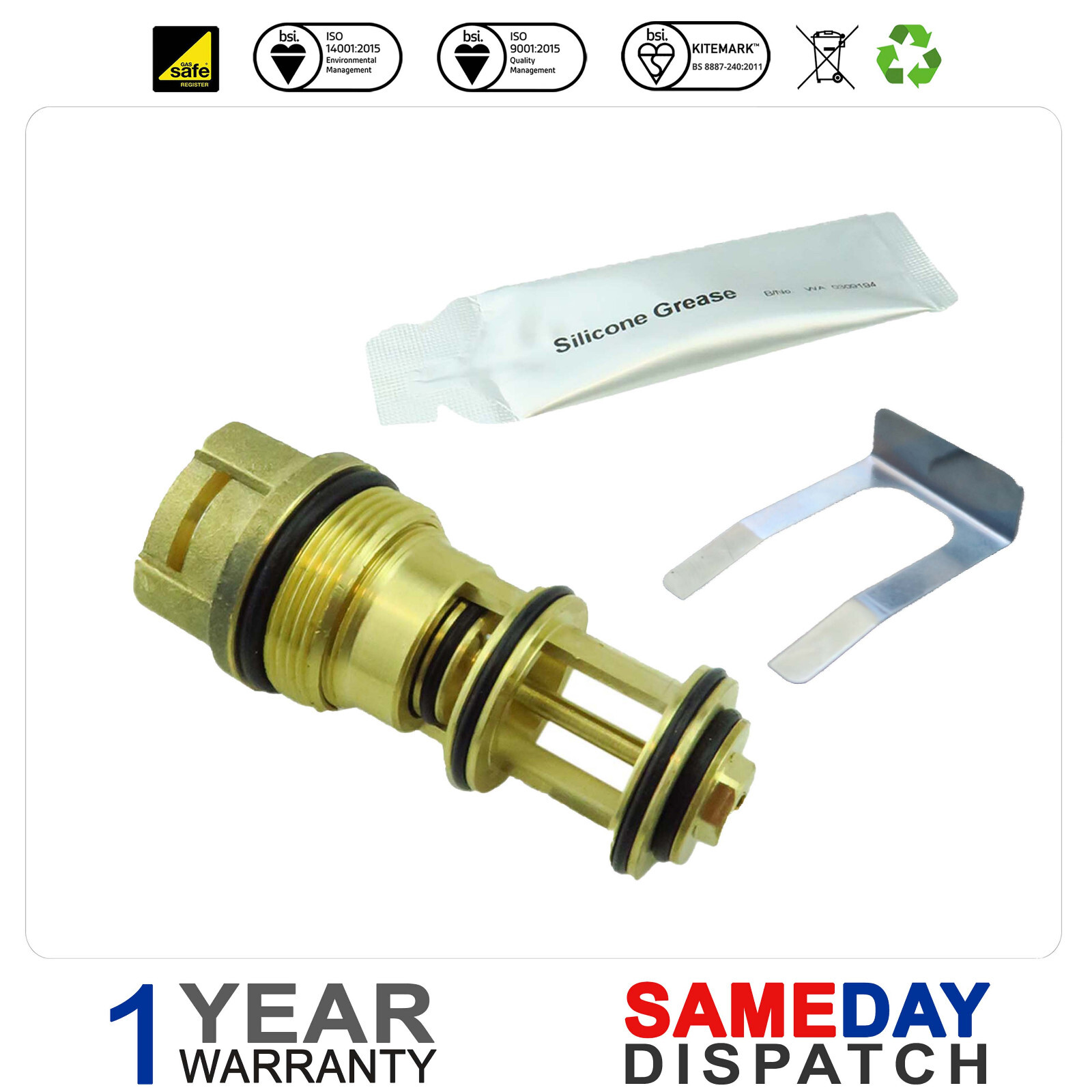 BAXI DUOTEC 24 28 33 40 HE A DIVERTER VALVE CARTRIDGE 7656807 720003100 ...