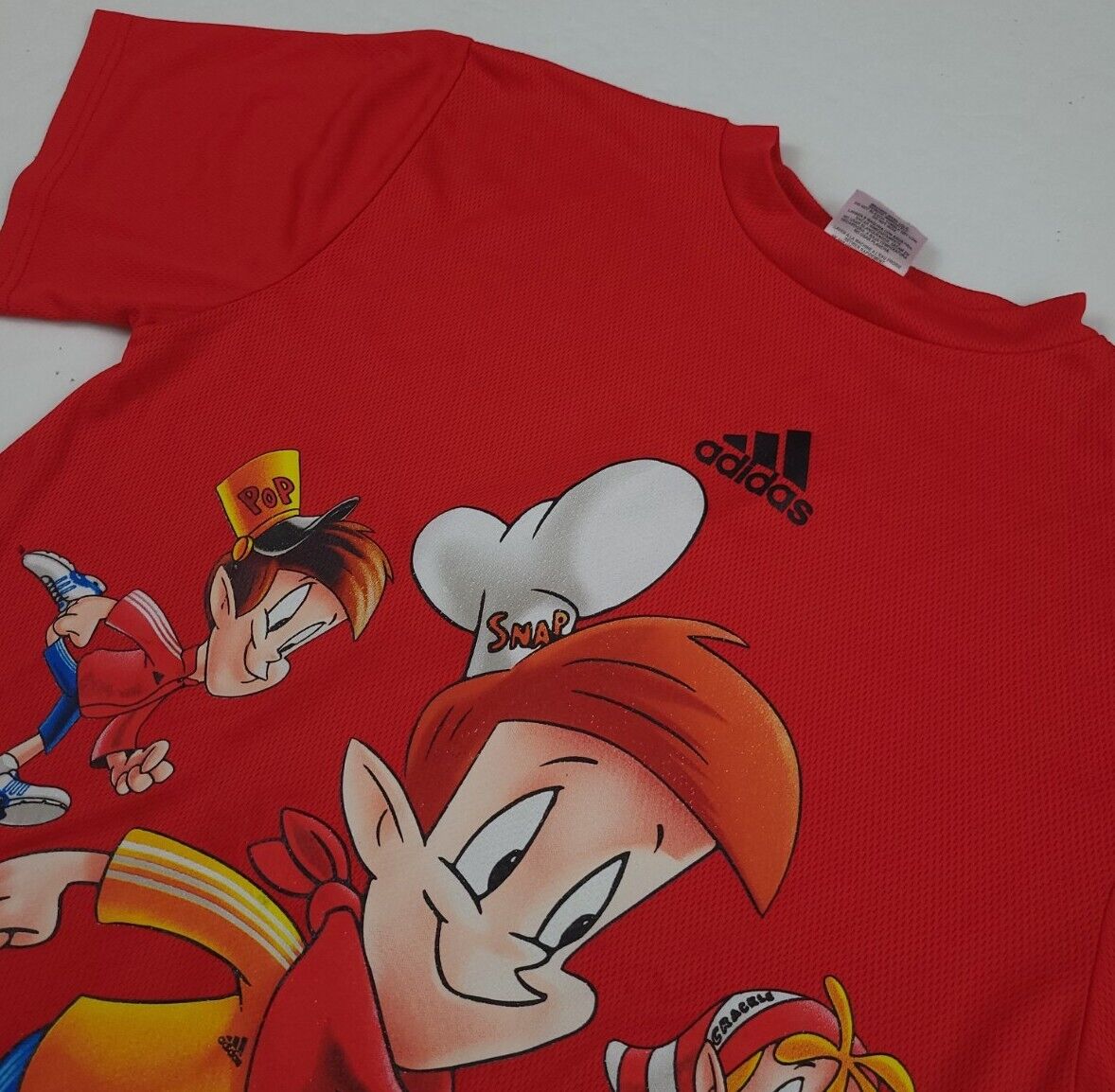 Vintage Adidas Snap Crackle Pop Cartoon Mesh Shirt Ra… - Gem Vintage Adidas Snap Crackle Pop Cartoon Mesh Shirt Ra… - Gem