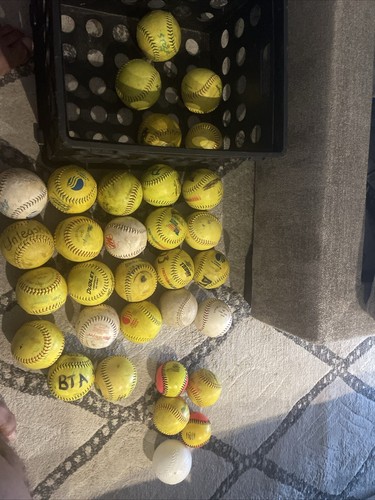 Mixed Lot Of 30 Used Practice Softballs | eBay