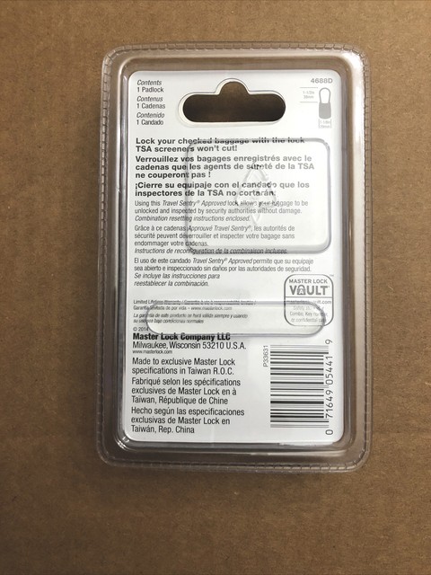 Master Lock 4688D Luggage Lock with Flexible Shackle for sale online | eBay